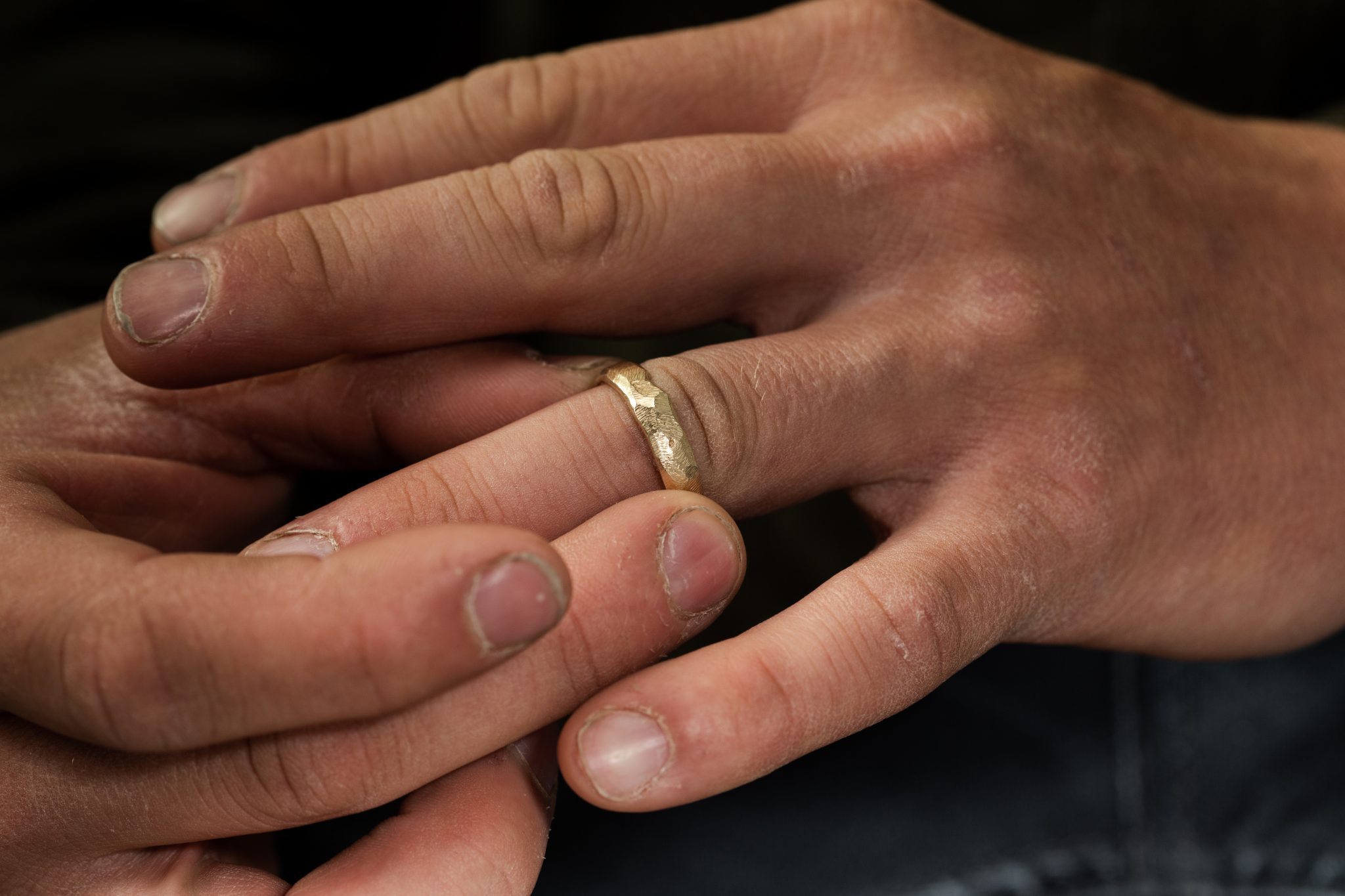 Yellow Gold Sand Cast Ring - JWF Unique Designs