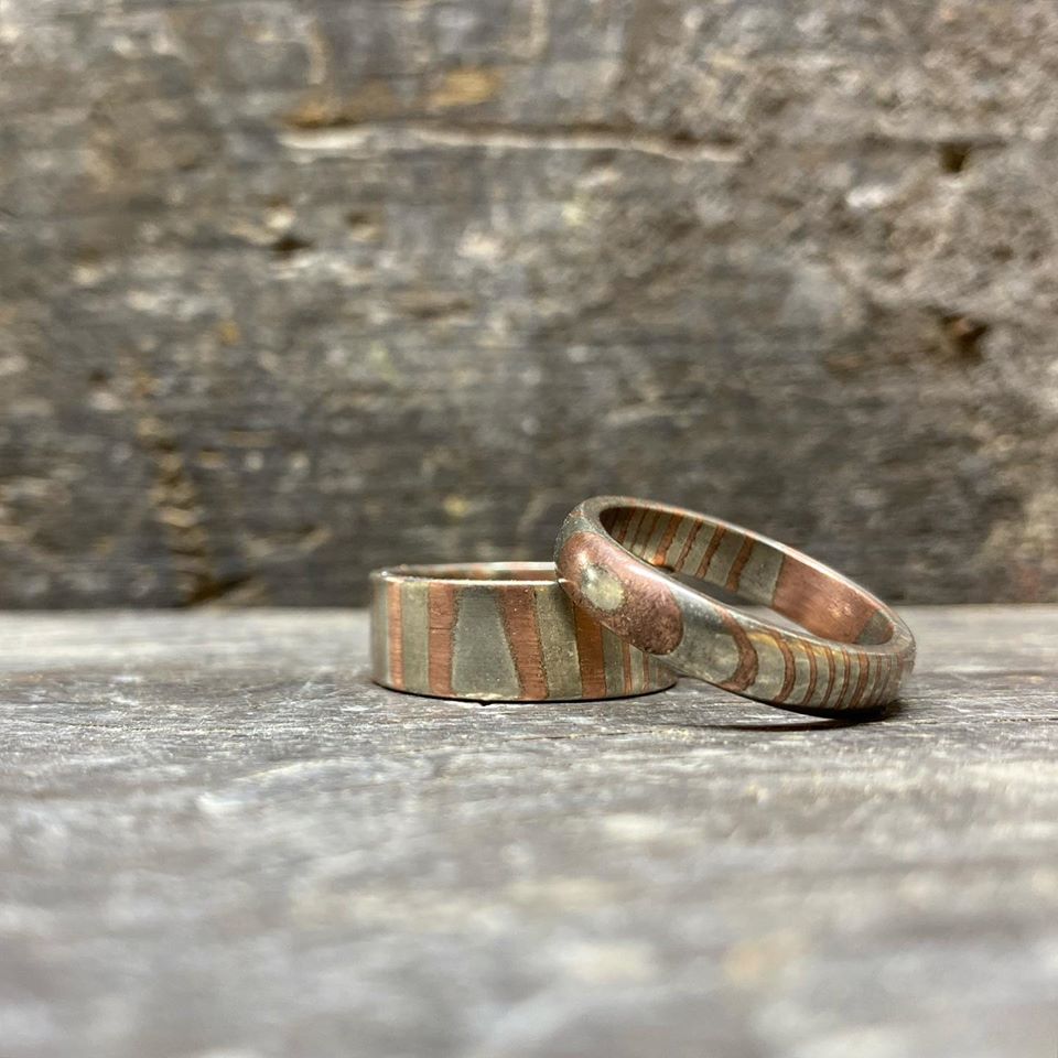 Mokume Gane Ring - Bespoke Rings & Jewellery Devon - Wedding Bands