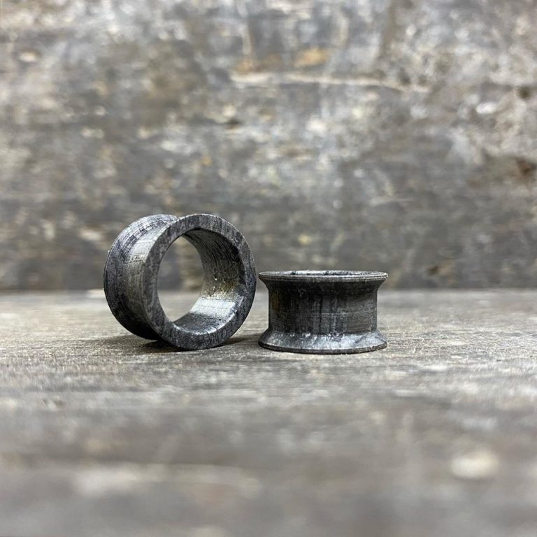 Mild Steel Damascus Flesh Tubes - Bespoke Rings & Jewellery Devon